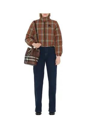 Burberry Small Tb Bucket Bag - Dark Birch Brown