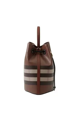 Burberry Small Tb Bucket Bag - Dark Birch Brown