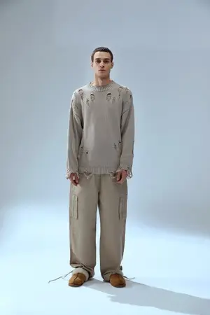 PCFG Cargo Pants With Flap Pockets - Beige