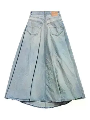Balenciaga Fringe-detail Maxi Skirt - Blue