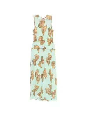 Ulla Johnson Kamaria Butterfly-print Maxi Dress - Green