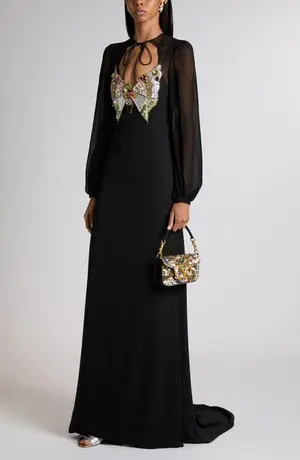 Valentino Garavani Small Locò Vlogo Paillette And Crystal Shoulder Bag