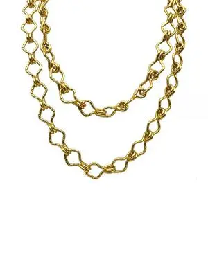 JENNIFER GIBSON JEWELLERY 1960s Hook And Eye Chain Necklace - Gold