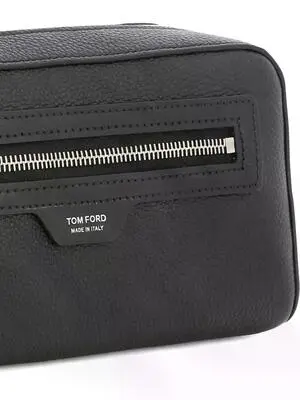 TOM FORD Zip-fastening Wash Bag With Logo Detail - Black
