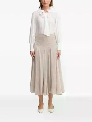 HOSS INTROPIA Textured Pleated Midi Skirt