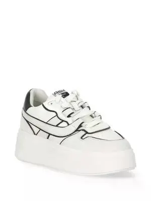 Ash Round-toe Leather Sneakers