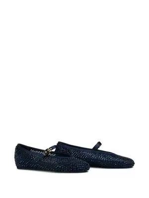 LE SILLA Gilda Crystal-embellished Ballerina Shoes - Blue