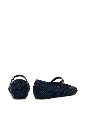LE SILLA Gilda Crystal-embellished Ballerina Shoes - Blue