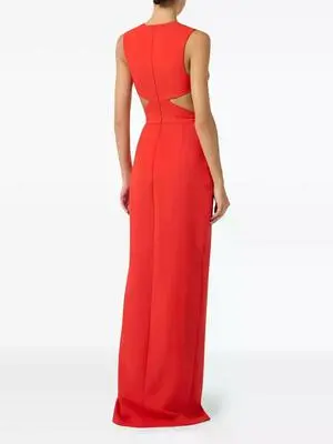 Elisabetta Franchi Cut-outs Chain-detail Maxi Dress - Red
