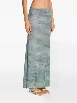 AMIR SLAMA Graphic-print Maxi Skirt