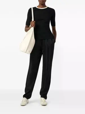 Elisabetta Franchi Knit Top With Viscose Bands And Open Back