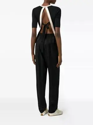 Elisabetta Franchi Knit Top With Viscose Bands And Open Back