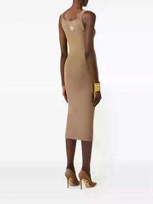 Elisabetta Franchi Midi Knit Dress With Side Slit