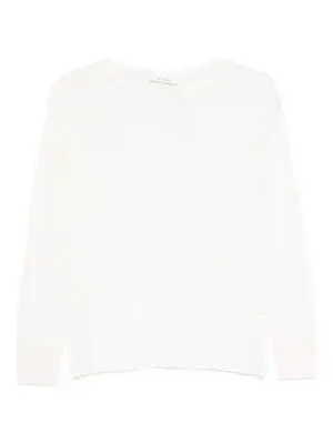 Max Mara Button-detail Sweater - White