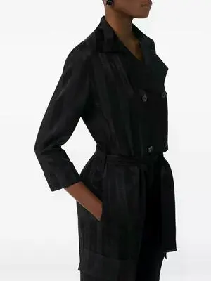 Elisabetta Franchi Satin Jumpsuit With Jacquard Stripes