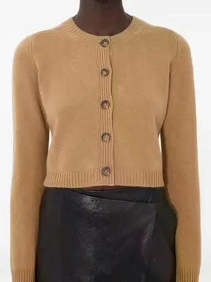Loulou De Saison Zephir Lds Ribbed Cardigan - Brown