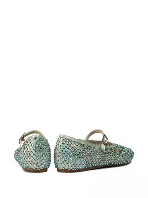 LE SILLA Gilda Crystal-embellished Ballerina Shoes - Green