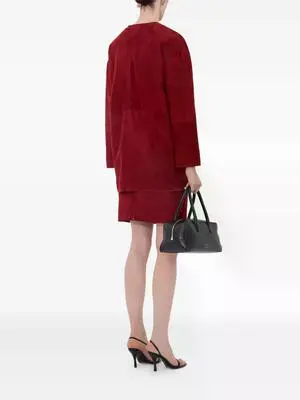 Loulou De Saison Single-breasted Suede Coat - Red