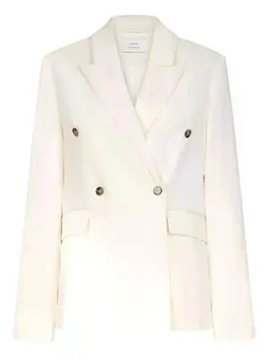 Loulou De Saison Double-breasted Peak-lapel Blazer - Neutrals
