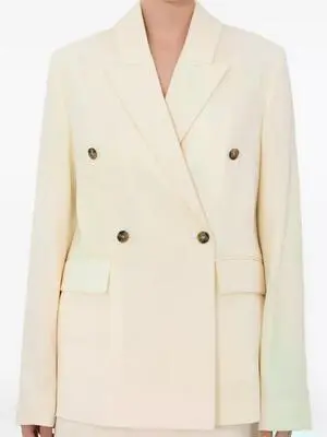 Loulou De Saison Double-breasted Peak-lapel Blazer - Neutrals