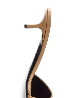 Loulou De Saison Andy Thick Strap Kitten Heel Mules - Neutrals