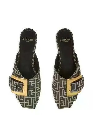 Balmain Anthem Monogram-pattern Sandals