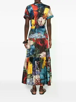 Alice + Olivia Lucy Tie Midi Dress - Blue
