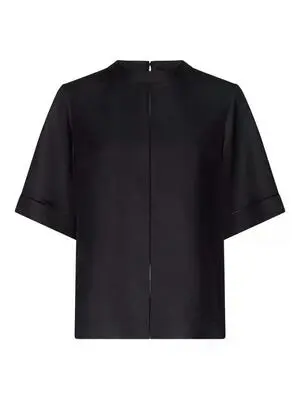 Loulou De Saison Havana Lace-stitch Silk Top - Black