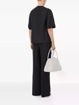Loulou De Saison Havana Lace-stitch Silk Top - Black