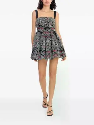 OLYMPIAH Arabesco Print Strap Dress