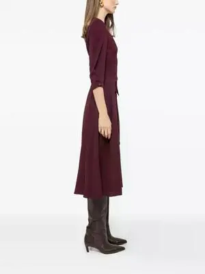 NISSA Button-detailed Midi Dress
