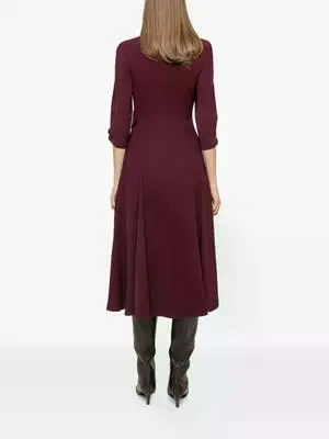 NISSA Button-detailed Midi Dress