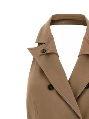 Elisabetta Franchi Double-breasted Mini Dress With Belt - Brown