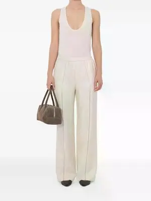 Loulou De Saison Lars Lace-stitch Trousers - Neutrals