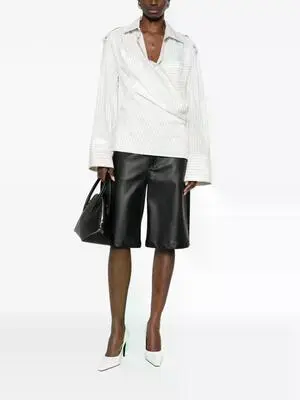 IRO PARIS Striped Lace Shirt - Neutrals