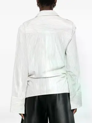 IRO PARIS Striped Lace Shirt - Neutrals