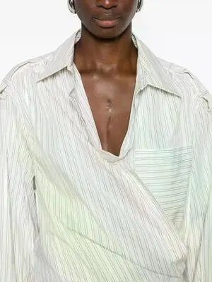 IRO PARIS Striped Lace Shirt - Neutrals
