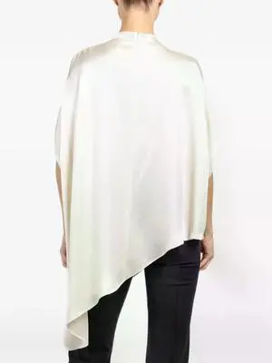 Lapointe Asymmetric-hem Cape Blouse