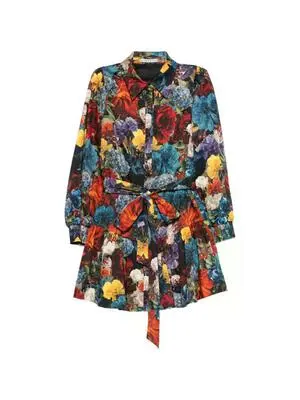 Alice + Olivia Lily Mini Shirt Dress - Black