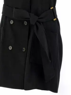 Elisabetta Franchi Double-breasted Belted Dress - Black