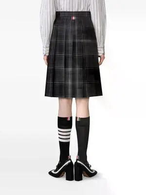Thom Browne Plaid Pleated Mini Skirt