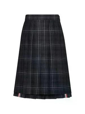 Thom Browne Plaid Pleated Mini Skirt
