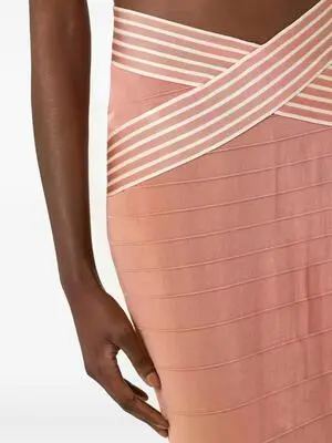 Elisabetta Franchi Striped Midi Skirt