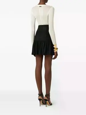 Elisabetta Franchi Embroidered Logo Cardigan - White