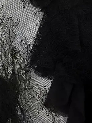 Alberta Ferretti Lace Ruffled Shirt