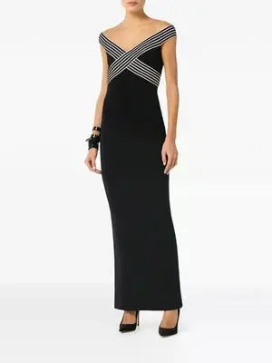 Elisabetta Franchi Striped-straps Maxi Dress