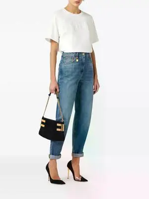 Elisabetta Franchi Jersey T-shirt With Embossed Logo