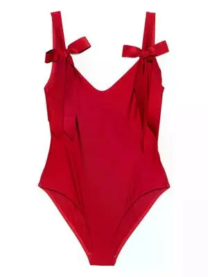 Zimmermann Bow-tie Swimsuit - Red