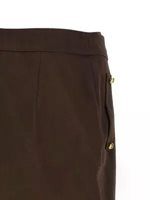 Elisabetta Franchi Cotton Gabardine Mini Skirt With Jewel Buttons