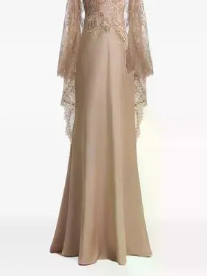 GEMY MAALOUF Embroidered Lace Gown